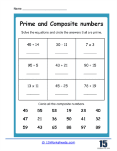 Prime and Composite Numbers Worksheets - 15 Worksheets.com