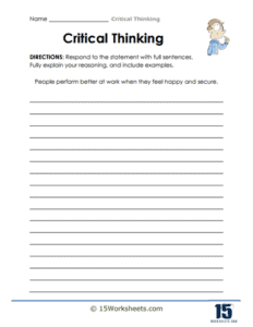 Critical Thinking Worksheets | Analyze, Evaluate & Question - 15 ...