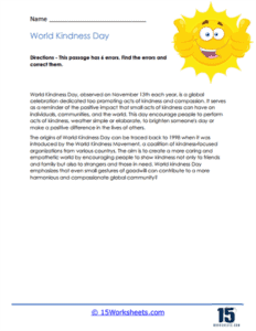 November Everyday Edits Worksheets | Seasonal Editing Drills - 15 ...