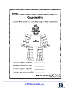 Gallon Man Worksheets - 15 Worksheets.com