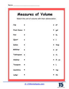 Measures of Volume Worksheets - 15 Worksheets.com