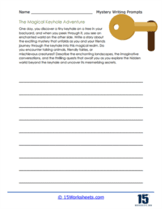 Mystery Writing Prompts | Suspenseful Clue Challenges - 15 Worksheets.com