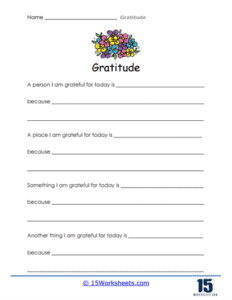 Gratitude Worksheets | Reflection & Positive Growth - 15 Worksheets.com