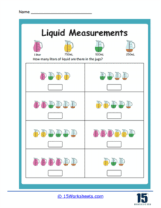 Measuring Liquids Worksheets | Measurement - 15 Worksheets.com