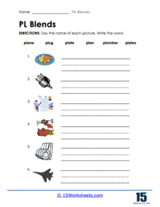 Pl Blends Worksheets - 15 Worksheets.com
