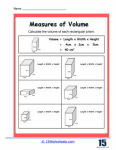 Measures of Volume Worksheets - 15 Worksheets.com