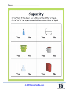 Capacity Worksheets - 15 Worksheets.com