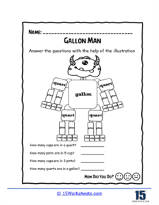 Gallon Man Worksheets - 15 Worksheets.com