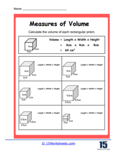 Measures of Volume Worksheets - 15 Worksheets.com