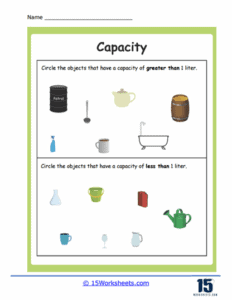 Capacity Worksheets - 15 Worksheets.com