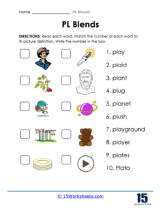 Pl Blends Worksheets - 15 Worksheets.com