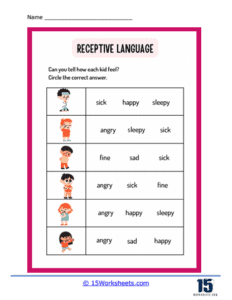 Receptive Language Worksheets | Listening Comprehension - 15 Worksheets.com
