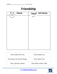 Friendship Worksheets | Building Trust and Respect - 15 Worksheets.com
