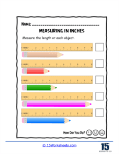 Measuring Inches Worksheets | Measurement - 15 Worksheets.com