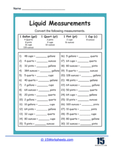 Measuring Liquids Worksheets | Measurement - 15 Worksheets.com