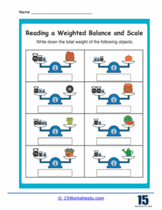 Reading Balances and Scales Worksheets - 15 Worksheets.com