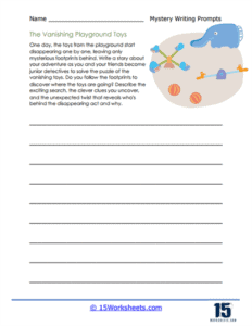 Mystery Writing Prompts | Suspenseful Clue Challenges - 15 Worksheets.com