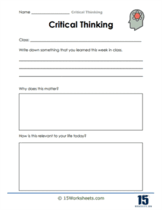 Critical Thinking Worksheets | Analyze, Evaluate & Question - 15 ...