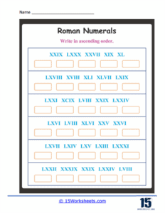 Roman Numerals Worksheets - 15 Worksheets.com