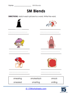 Sm Blends Worksheets | Consonant Blend - 15 Worksheets.com