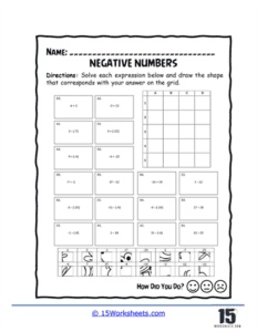 Negative Numbers Worksheets - 15 Worksheets.com
