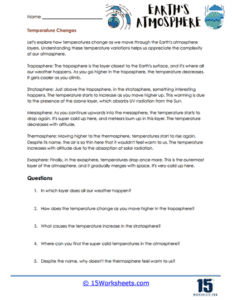Earth's Atmosphere Worksheets - 15 Worksheets.com