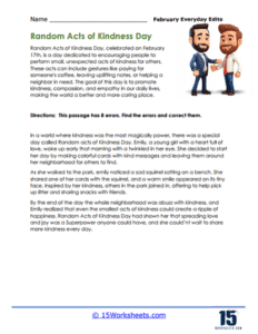 February Everyday Edit Worksheets | Sharpen Mechanics - 15 Worksheets.com