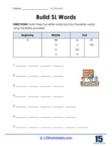 Sl Blends Worksheets - 15 Worksheets.com