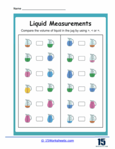 Measuring Liquids Worksheets | Measurement - 15 Worksheets.com