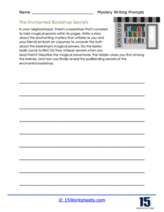 Mystery Writing Prompts | Suspenseful Clue Challenges - 15 Worksheets.com