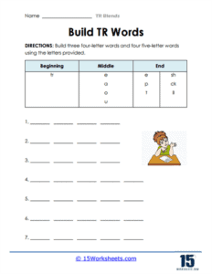 Tr Blends Worksheets - 15 Worksheets.com