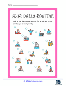 Daily Routine Worksheets | Kindergarten Thoughts - 15 Worksheets.com