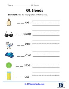 Gl Blends Worksheets - 15 Worksheets.com