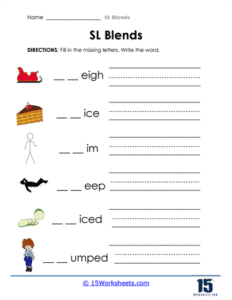 Sl Blends Worksheets - 15 Worksheets.com