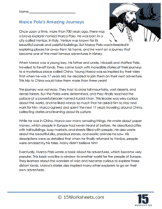 World Explorers Worksheets | Social Studies - 15 Worksheets.com