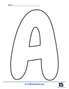 Bubble Letter Worksheets | Fine Motor Control - 15 Worksheets.com