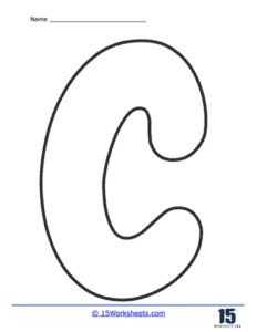 Bubble Letter Worksheets | Fine Motor Control - 15 Worksheets.com