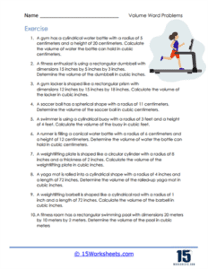 Volume Word Problems Worksheets | Geometry Skills - 15 Worksheets.com