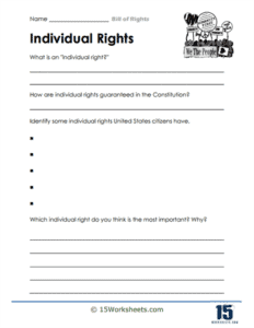 Bill of Rights Worksheets - 15 Worksheets.com