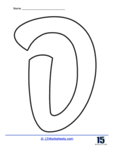 Bubble Letter D Worksheets | Hand Control Practice - 15 Worksheets.com