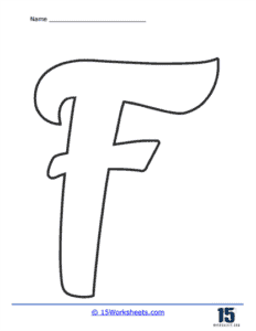 Bubble Letter F Worksheets | Early Writing - 15 Worksheets.com