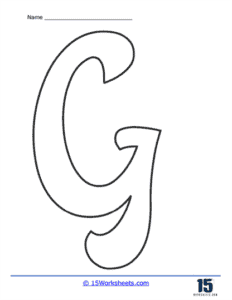 Bubble Letter G Worksheets | Confidence Builders - 15 Worksheets.com
