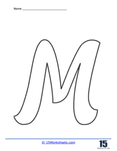 Bubble Letter M Worksheets | Early Reading - 15 Worksheets.com