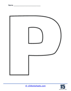 Bubble Letter P Worksheets | Confidence Boosters - 15 Worksheets.com