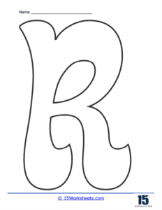 Bubble Letter R Worksheets | Letter Mastery - 15 Worksheets.com
