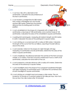 Geometry Word Problems Worksheets - 15 Worksheets.com