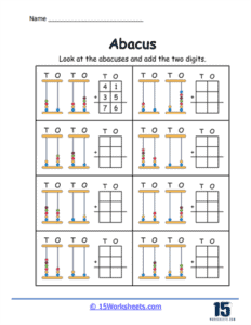 Abacus Worksheets - 15 Worksheets.com