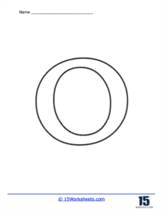 Bubble Letter O Worksheets | Creative Outlines - 15 Worksheets.com