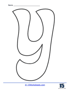 Bubble Letter Y Worksheets | Alphabet Formation - 15 Worksheets.com