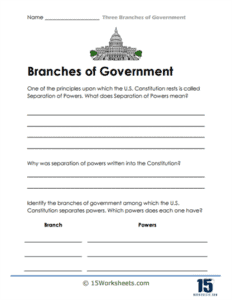 Branches of Government Worksheets - 15 Worksheets.com